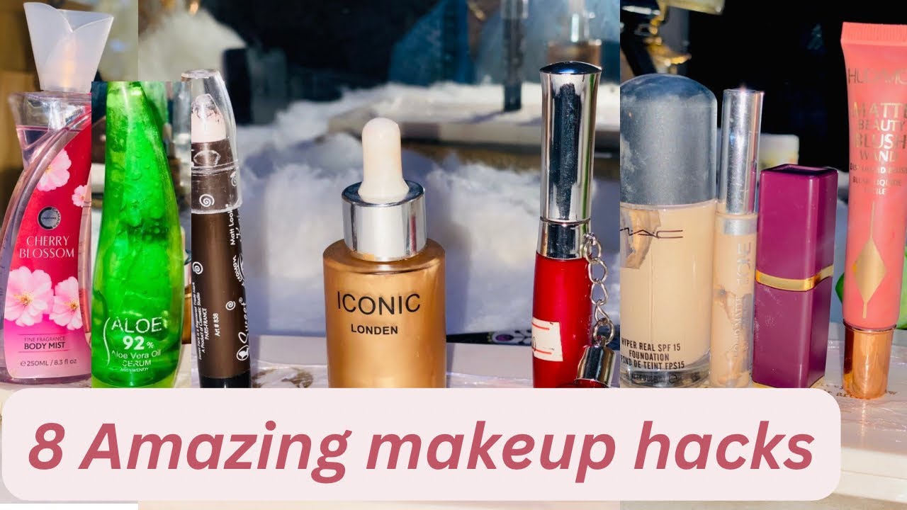 8 Amazing Makeup Hacks | 5 Minutes Makeup hacks | makeup hacks for ...