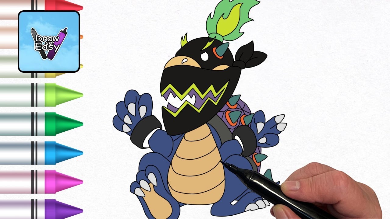 How to draw Wonder Bowser from Super Mario Wonder - YouTube