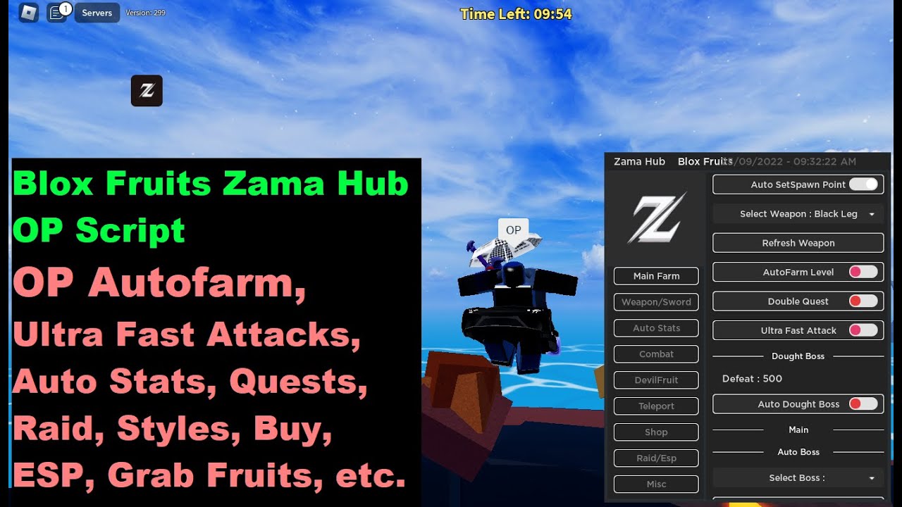 Blox Fruits Script | OP Autofarm, Fast Attack, Auto Stats, Quests, Raid, Fruits, ESP, etc ...