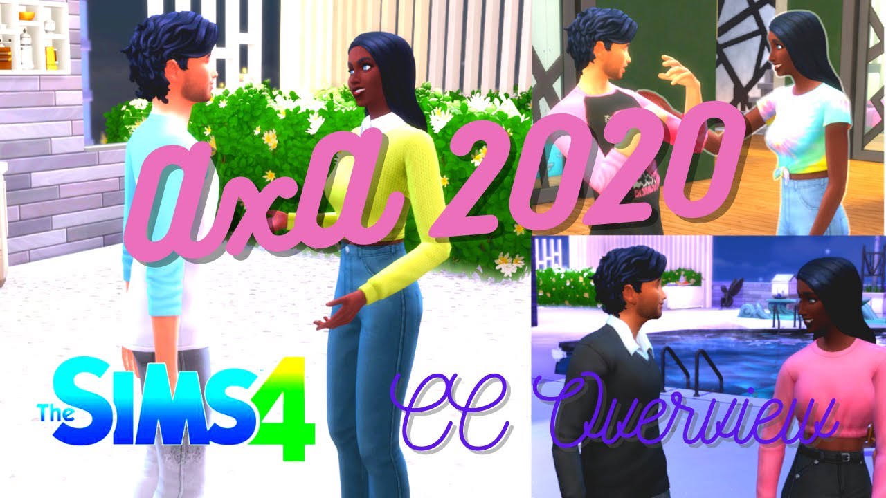 Sims 4 - AxA 2020 Spring Collection CC Cas Pack - Overview - YouTube