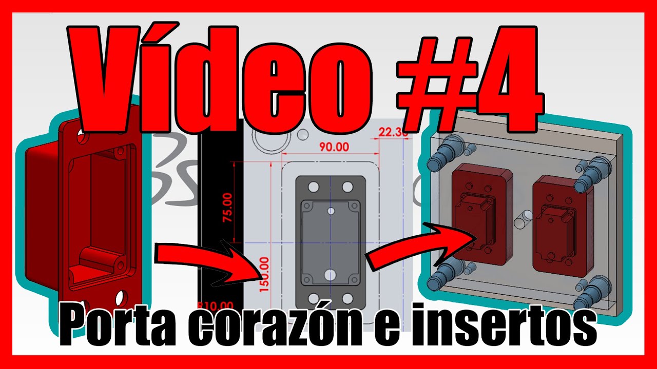 Como generar insertos de molde en solidworks | Molde para inyección de ...