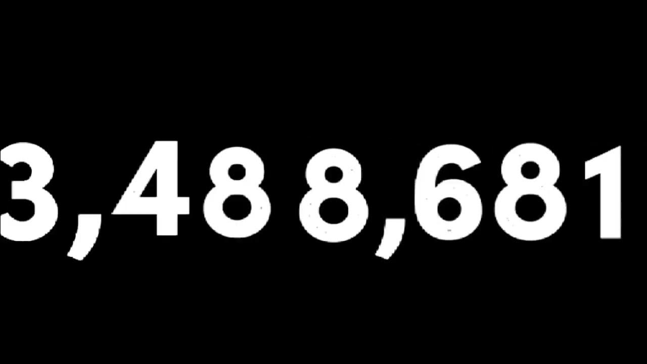 Numbers 0 to 1 billion with sounds but in 64x speed - YouTube