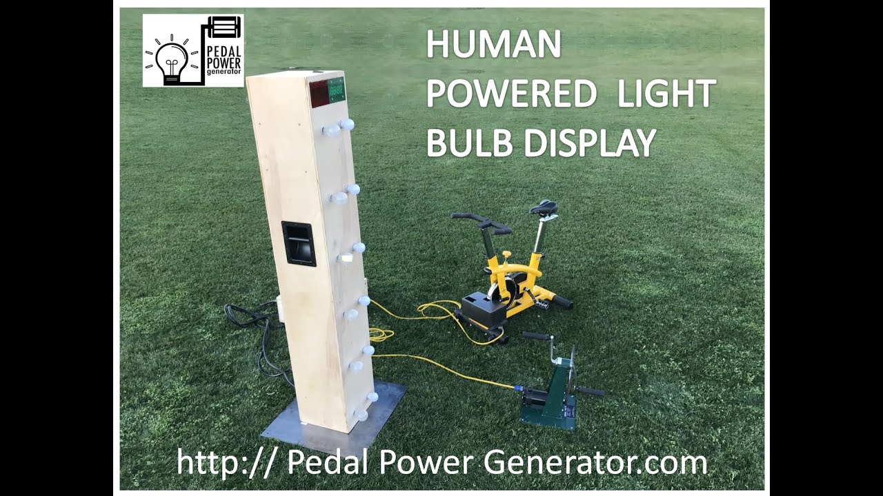 Power Tower Pedal Power Bike Generator LED Light Bulb system ...