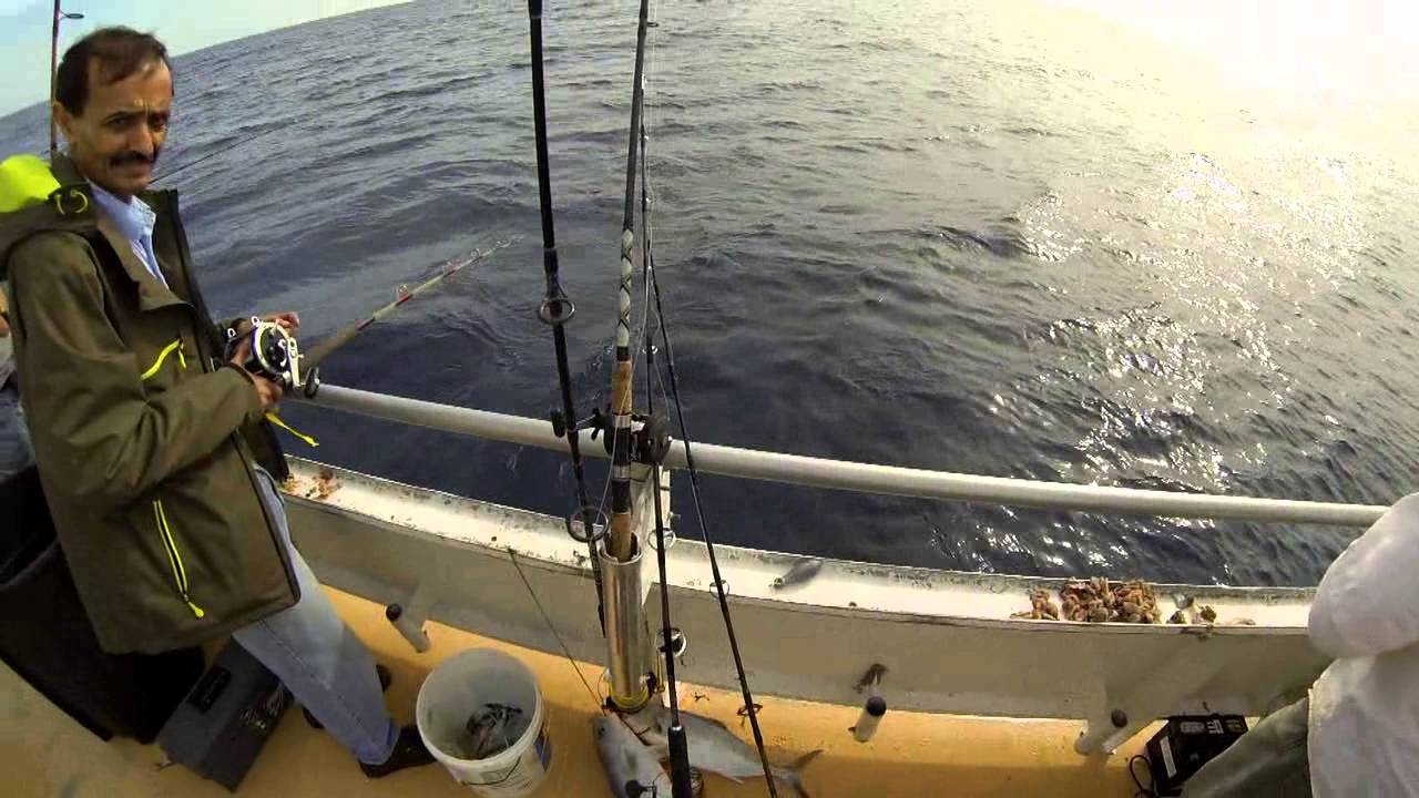 Jigging Banded Rudderfish in North Carolina - YouTube