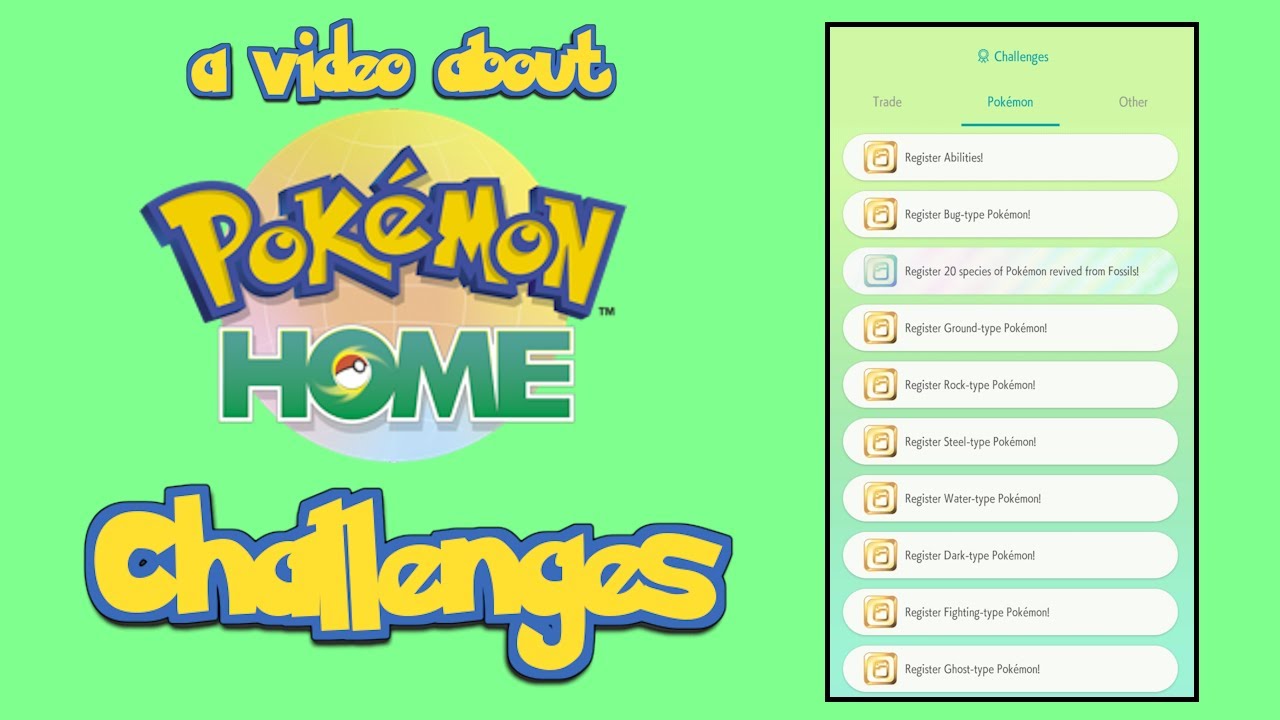 A Video about Pokémon Home Challenges - YouTube
