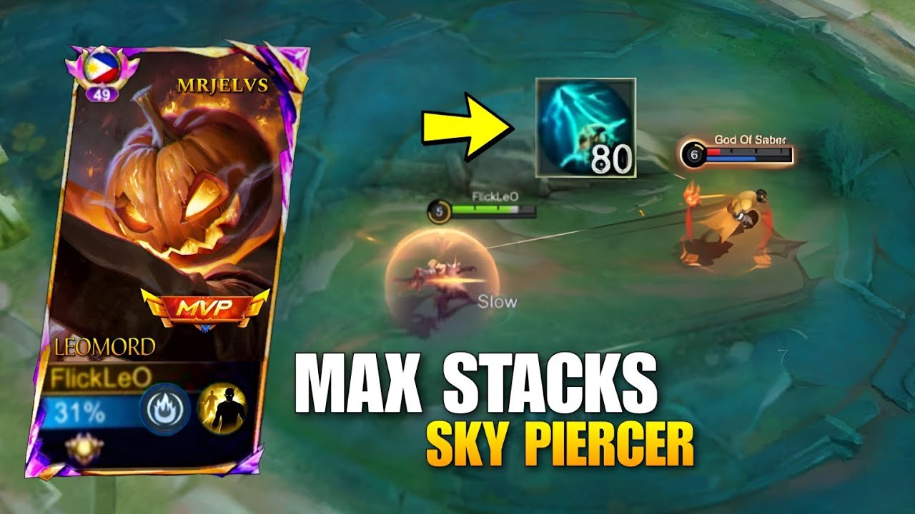SKY PIERCER MAX STACKS IS SCARY!! | FlickLeO | MLBB - YouTube