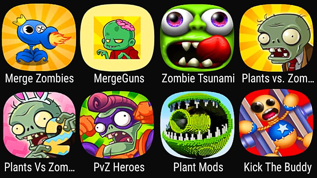 Merge Zombies,MergeGuns,Zombie Tsunami,Plants vs Zombies,PvZ 2,PvZ ...
