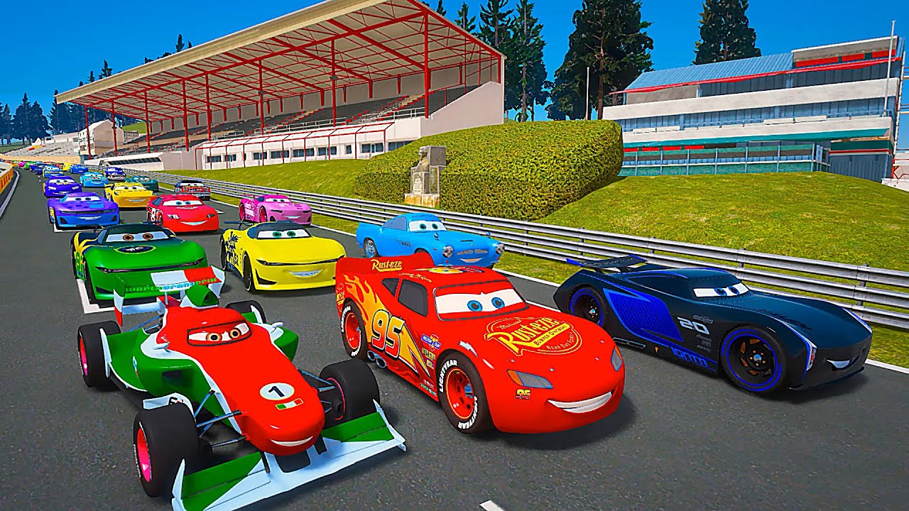 Race Crazy Cars Spa Francorchamps F1 Circuit - McQueen Jackson Storm ...