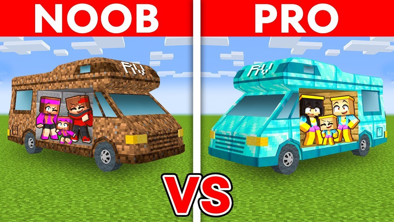 NOOB vs PRO : CAMPING CAR sur Minecraft ! - YouTube
