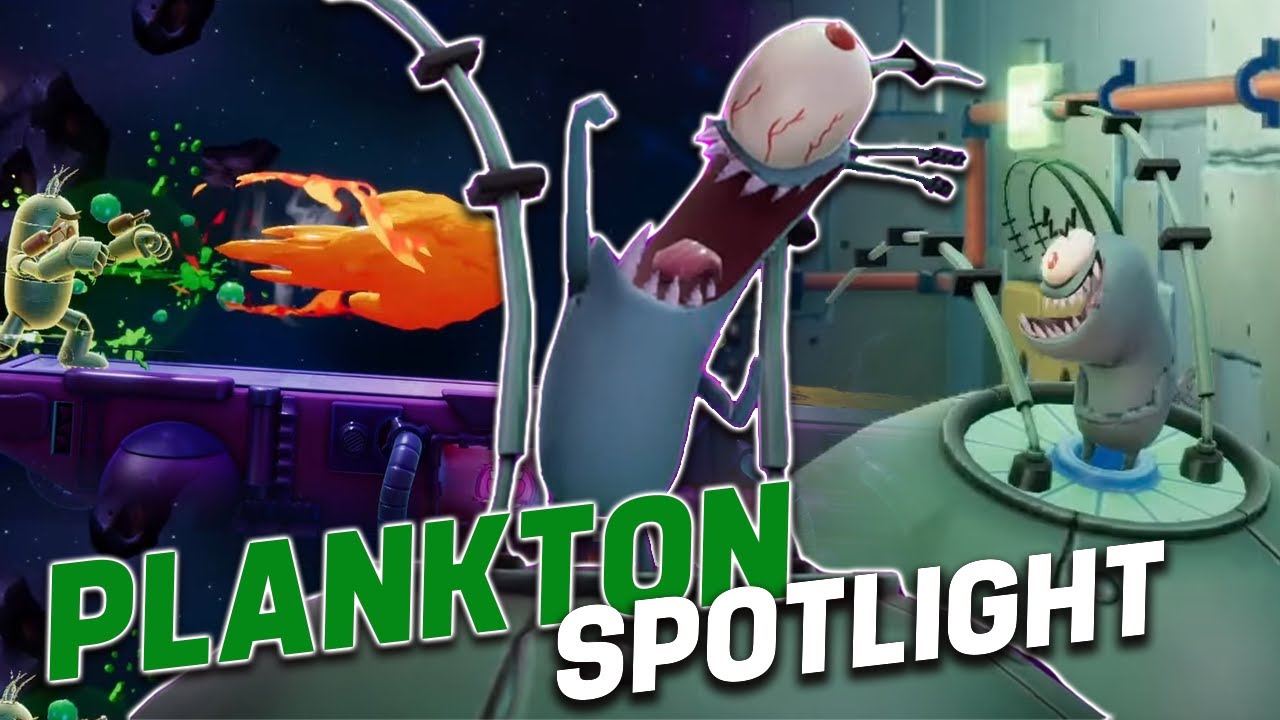PLANKTON SPOTLIGHT REACTION AND BREAKDOWN | NICKELODEON ALL STAR BRAWL ...
