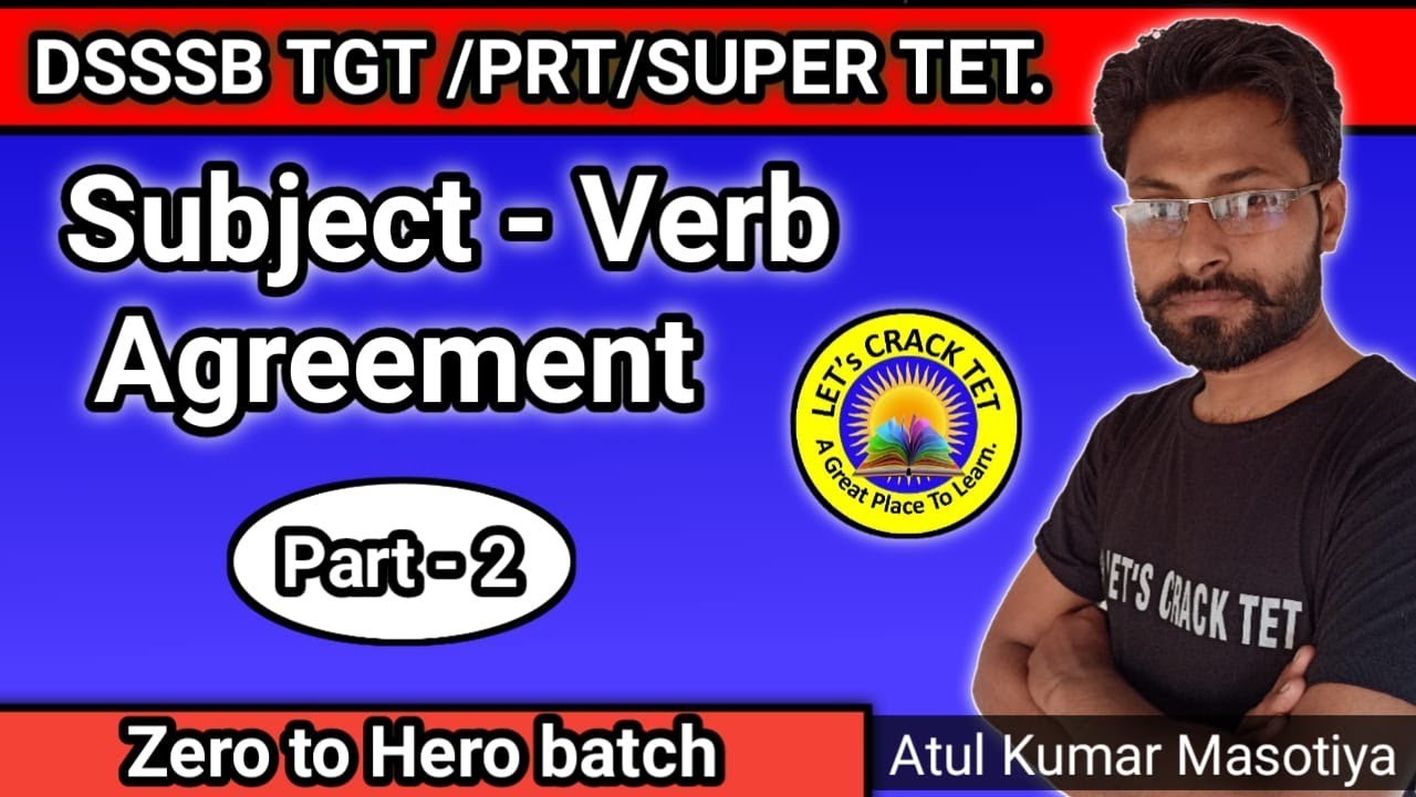 DSSSB Subject -Verb Agreement part -2|| DSSSB \TGT \PRT\ ALL EXAMS ...