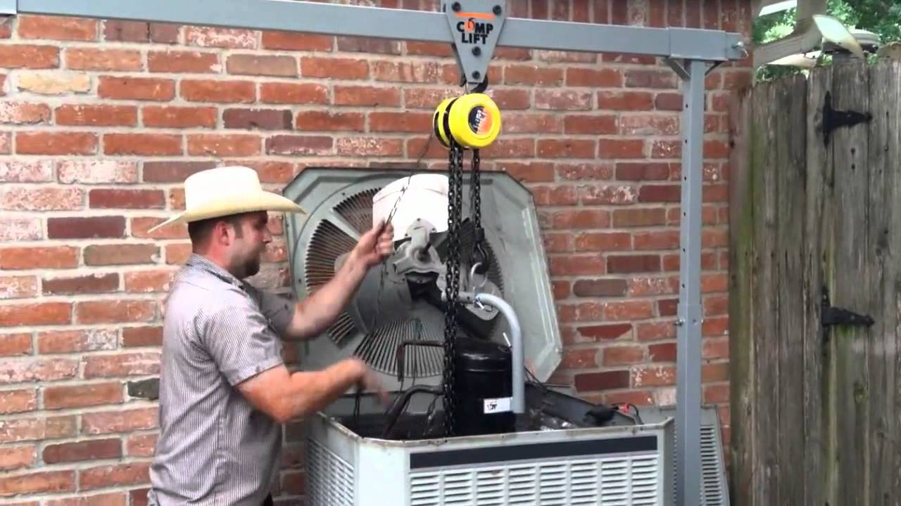 Residential AC Compressor Removal and Replacement with COMPLIFT - YouTube