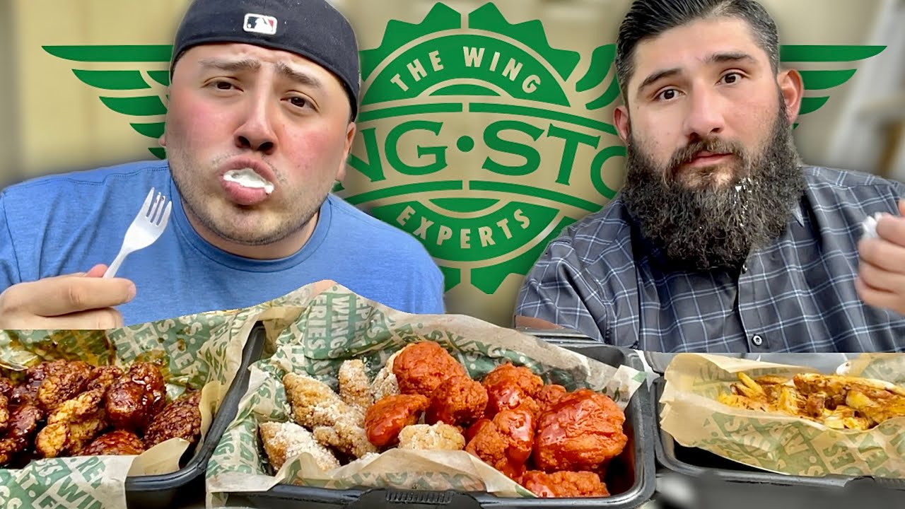 My Cousins First TIME trying WINGSTOP MUKVANG EATING SHOW - YouTube