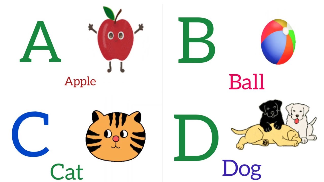 learn alphabet with pictures.🙂 ABCD video for kids 🙂 - YouTube