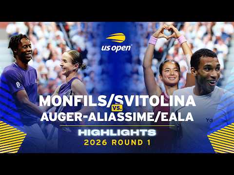 Monfils/Svitolina vs. Auger-Aliassime/Eala Highlights | 2026 US Open Round 1