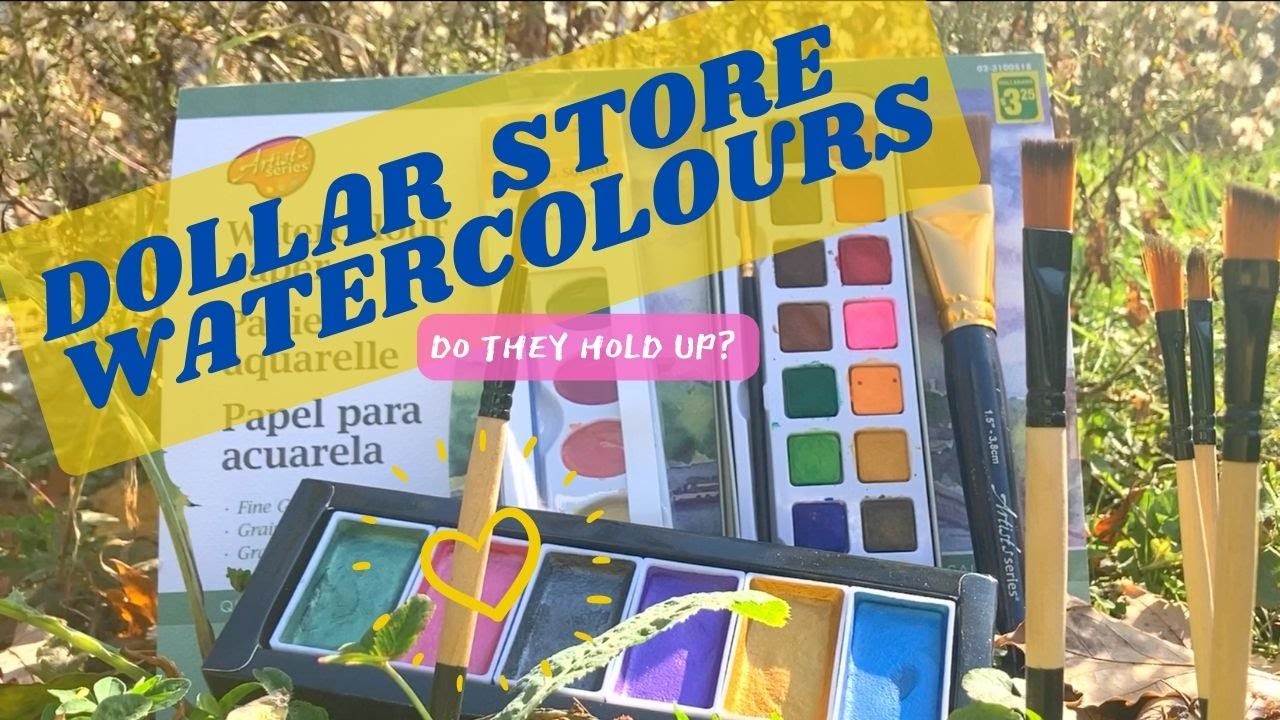 Budget Paint Review: Dollar Store Watercolours - YouTube