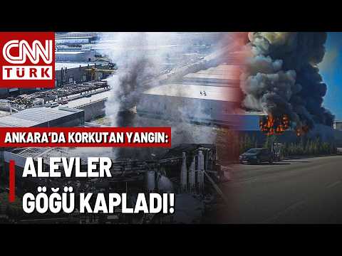 SON DAKİKA🚨 Ankara'da Boya Fabrikasında Büyük Yangın! Sincan İlçesindeki Yangına Müdahale Ediliyor