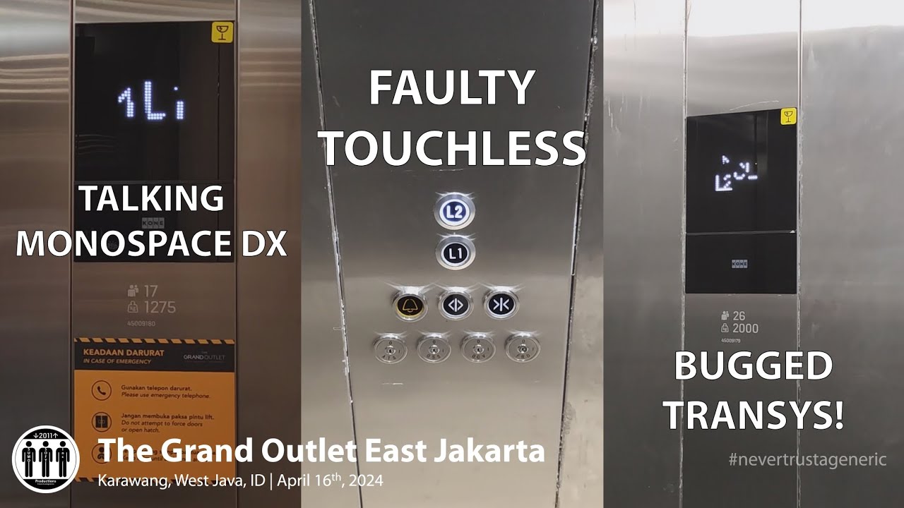 Tour of All KONE Lifts / Elevators - The Grand Outlet East Jakarta ...