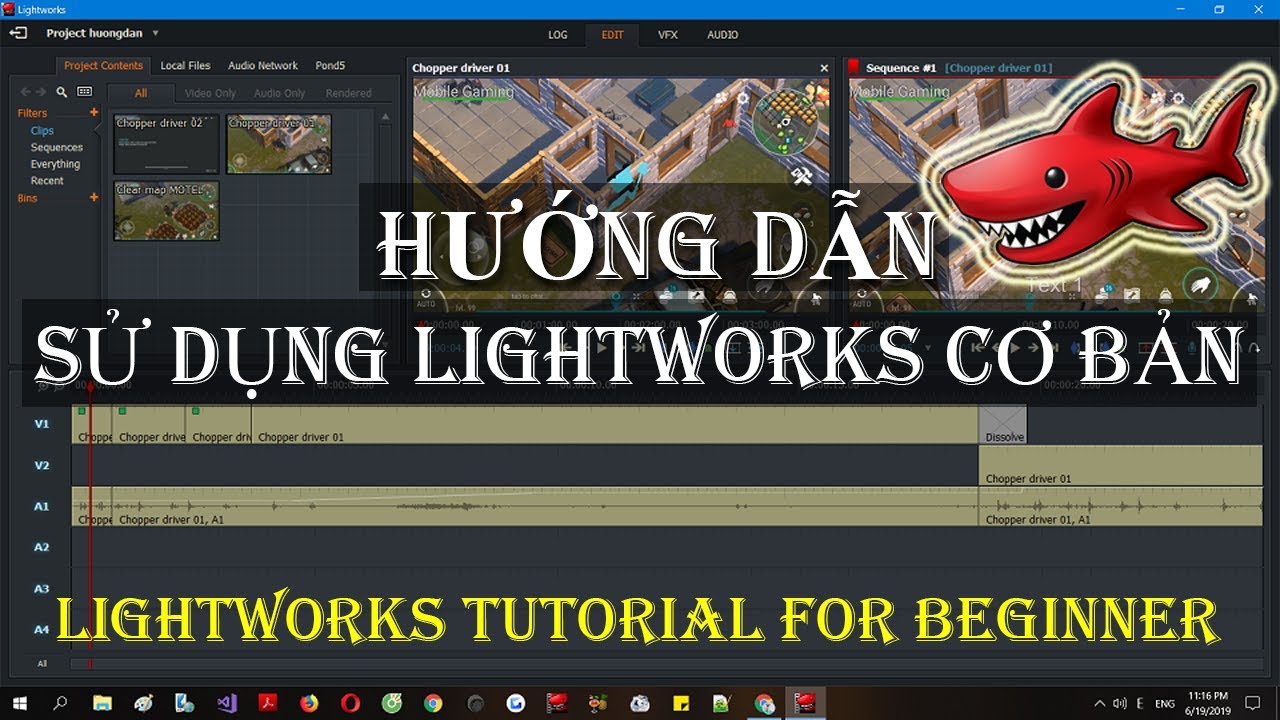 Lightworks 14 - Hướng dẫn chỉnh sửa video cơ bản - YouTube