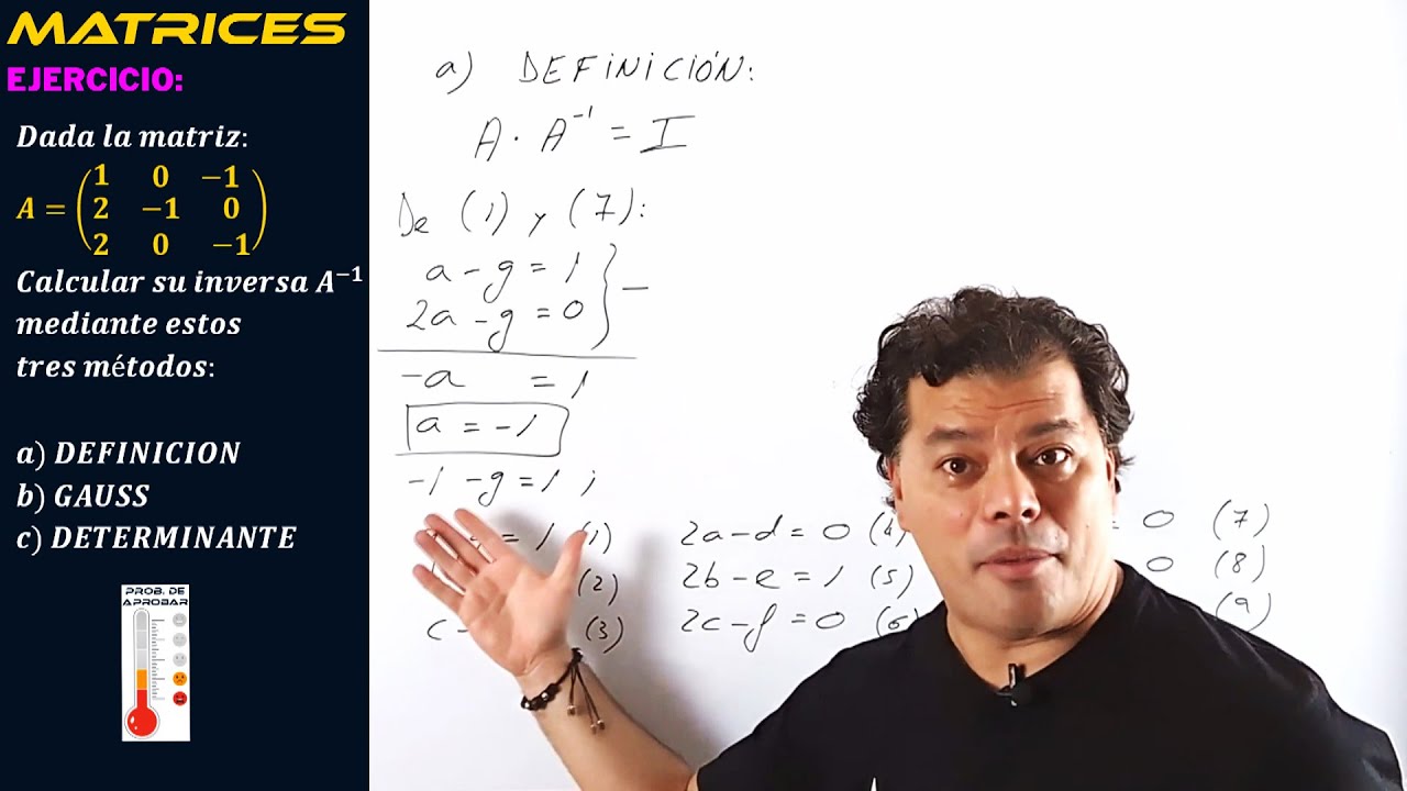 Inversa de una Matriz (1/3): Calculamos la matriz inversa con la ...