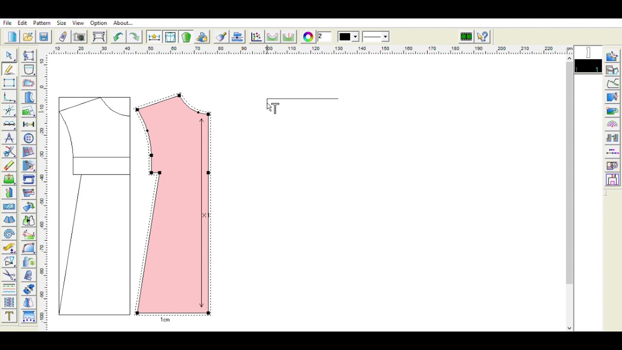Tugas membuat pola baju santai dengan aplikasi RP-DGS - YouTube