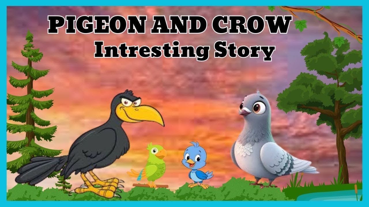Pigeon and Crow | english story for kids 🐦| Birds stories #story #birds ...