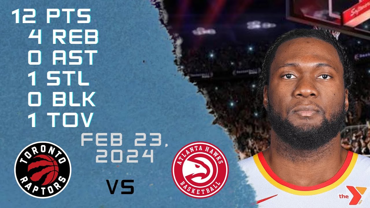 Bruno Fernando player Full Highlights vs RAPTORS NBA Regular season ...