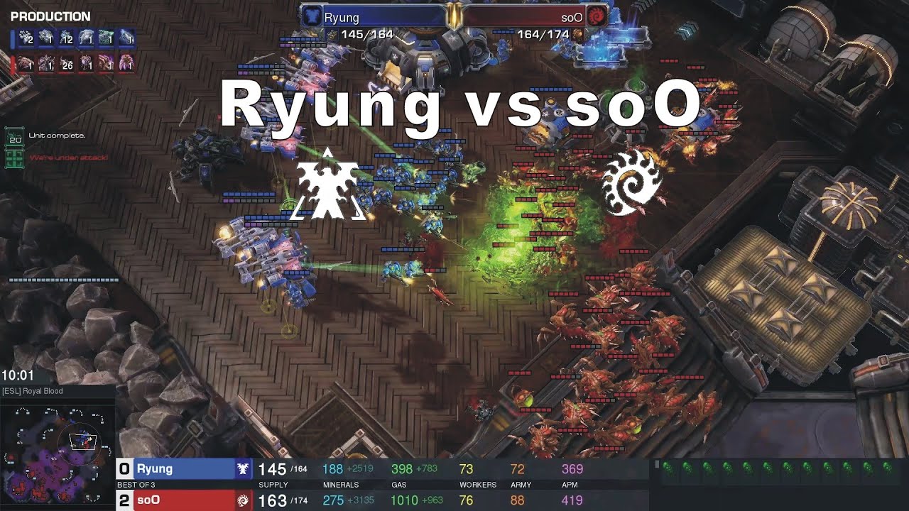 Starcraft II IEM Katowice 2023 Feb8 Ryung(T) v soO(Z) - YouTube
