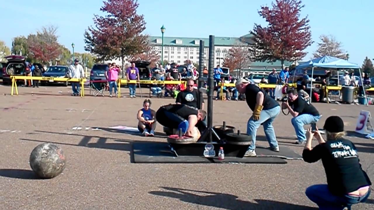 360lb Atlas Stone over bar for Reps, Colton Leonard - YouTube