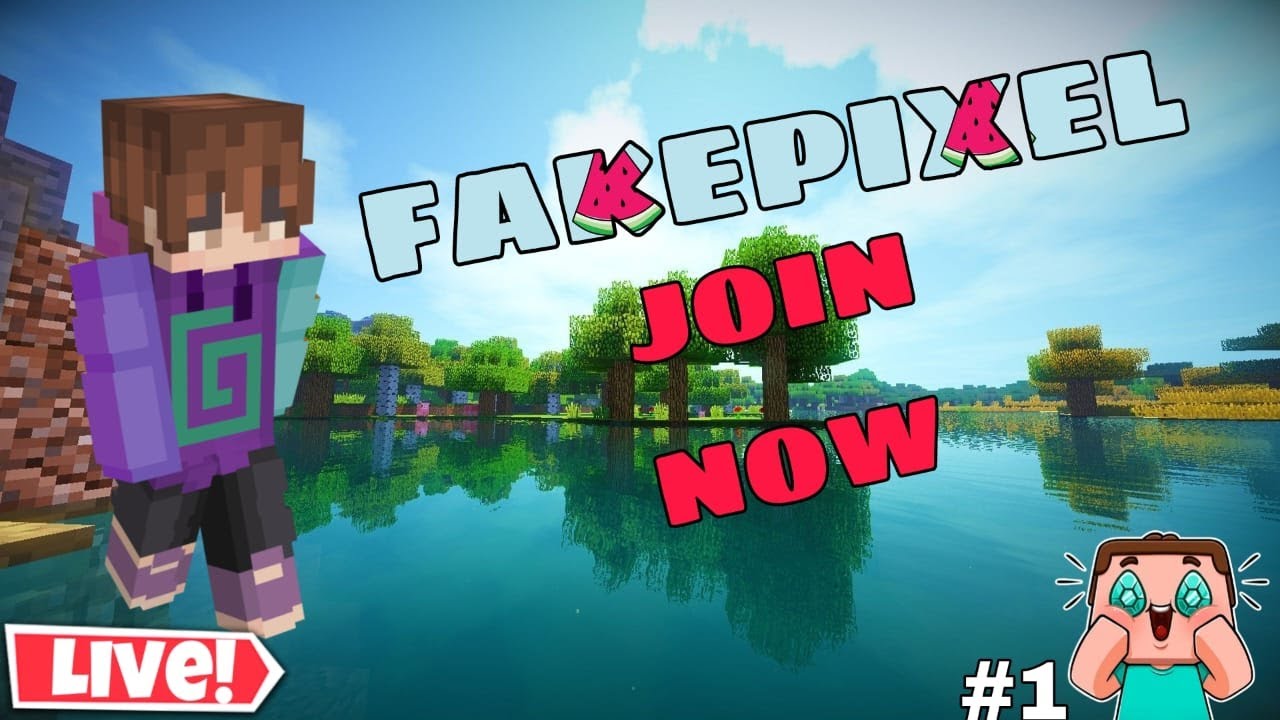 MINECRAFT FAKEPIXEL.. YOU CAN PLAY WITH ME AND FREE 100K PUESE GIVEAWAY ...
