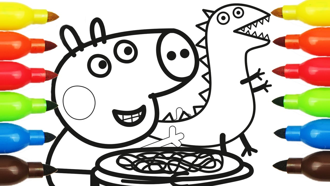 Coloring Page For Kids George Pig Coloring Book Peppa Pig Colorful ...