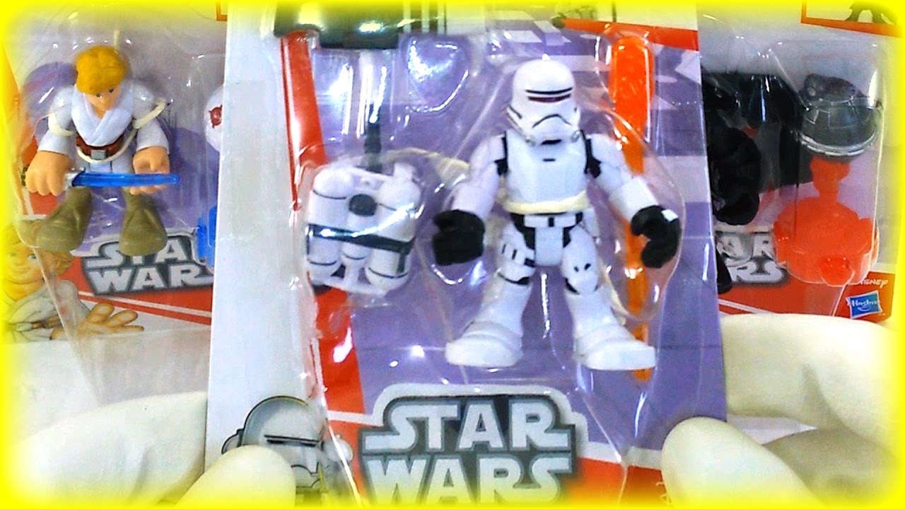 Opening Hasbro Galactic Heroes Star Wars Toys Finger Family Disney Star ...