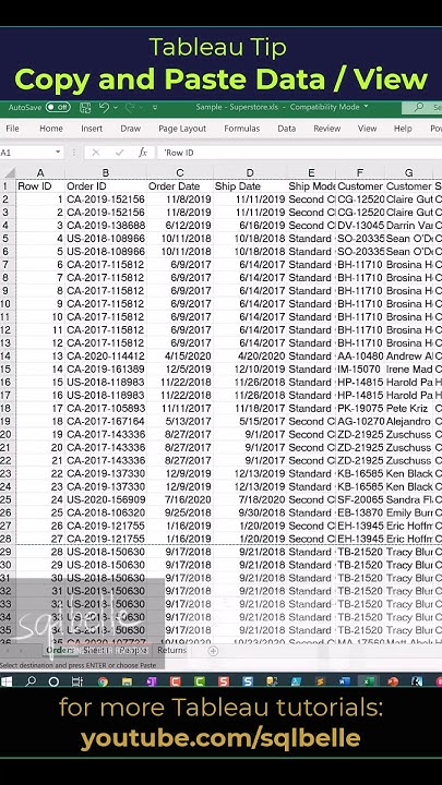 #Tableau Tip - Copy and Paste Data or View #tableautips #tableaututorial #tableaudesktop # ...