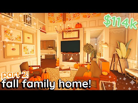 *PART 2* Bloxburg Fall Family House Interior Tutorial - YouTube