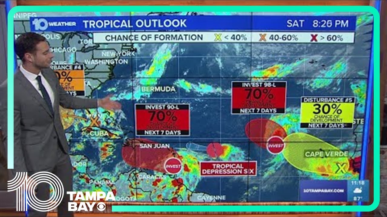 Tracking the Tropics: National Hurricane Center now monitoring 5 areas ...