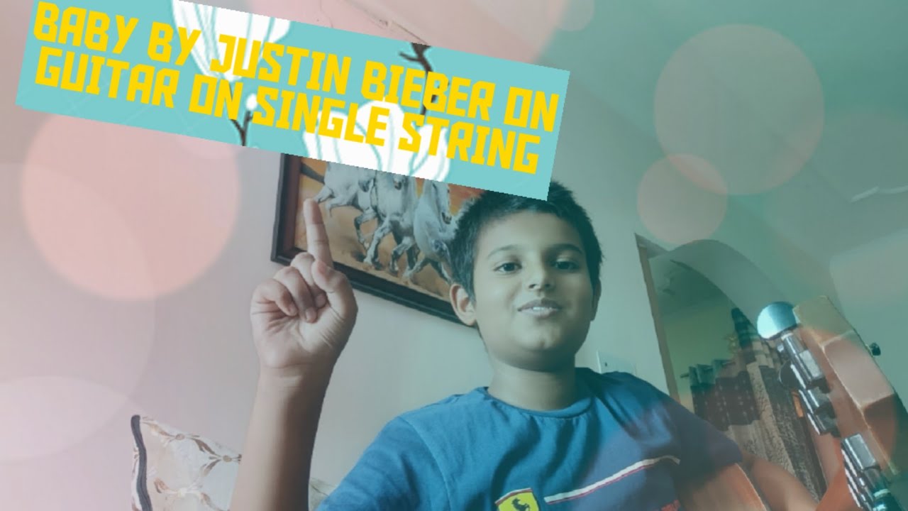 Baby by Justin Bieber on simple guitar tabs only on 1 string - YouTube