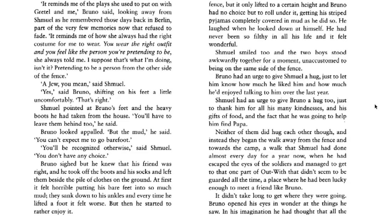 The Boy in the Striped Pajamas: Chapter Nineteen and Twenty - YouTube