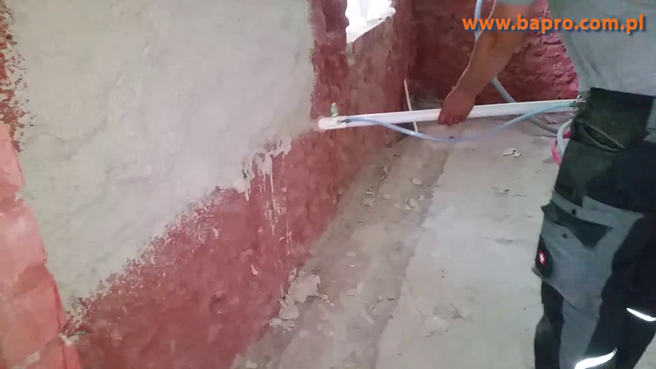 tutorial spraying plaster for wall using plstering machine type BAPRO ...