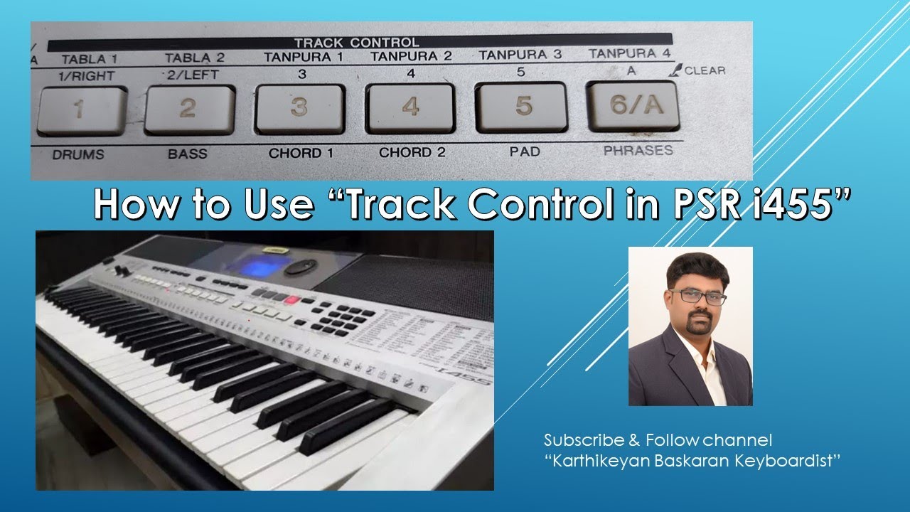 How to use "Track Control" in PSR i455|Inbuilt Bass & Chords feature|# ...