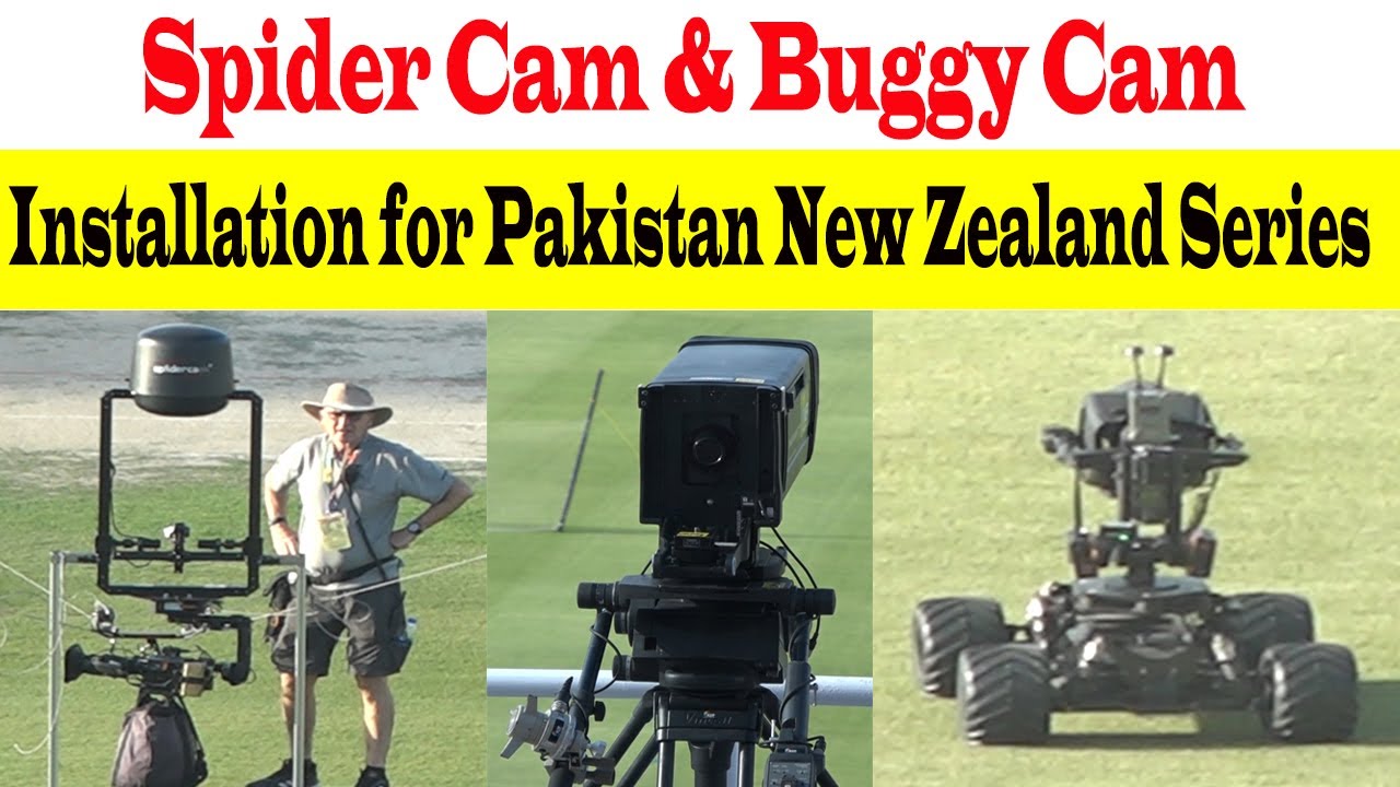 Spider Cam & Buggy Cam Installation for Pakistan New Zealand T20 & ODI ...