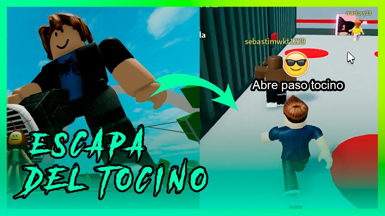 Escapa del tocino - Roblox Español momento divertido - YouTube