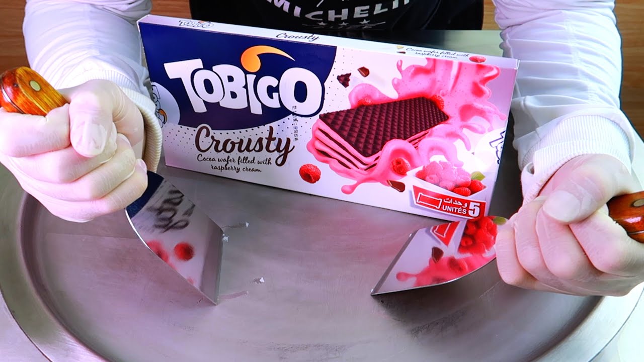 tobigo biscuit ice cream rolls street food - ايس كريم رول ب أفوكادو ...