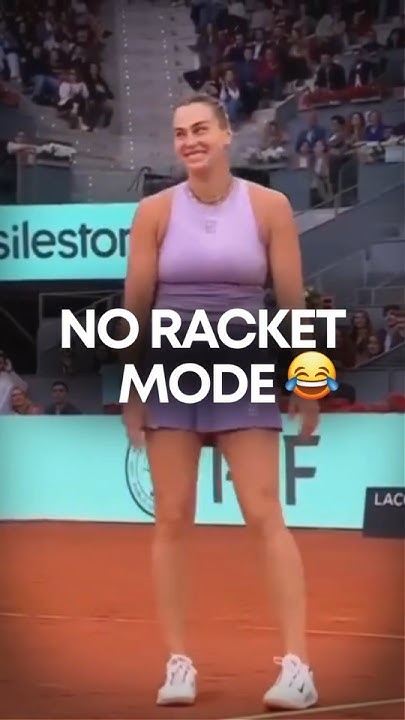 No Racket Mode: Sabalenka in Madrid Final 😂 #sabalenka - YouTube