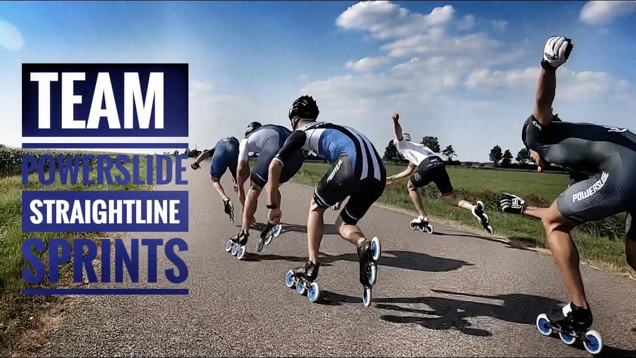 Team Powerslide straighline sprints during training camp - YouTube