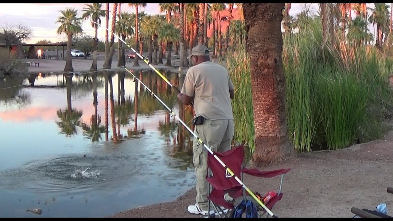 PAPAGO PONDS FISHING - YouTube