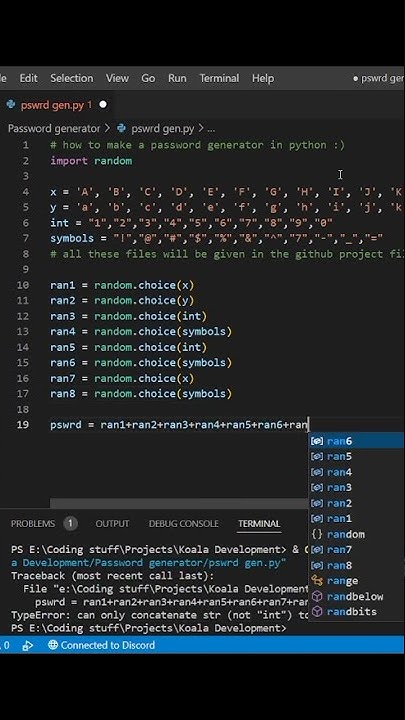 Strong password generator in python. #coding #coder #pythontutorial - YouTube
