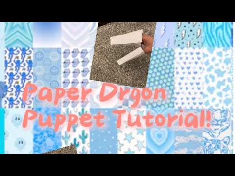 Papper dragon puppet base tutorial! (Pause to read) - YouTube