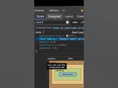 Quick ways to find CSS properties in Chrome #webdev #chromedev #css - YouTube