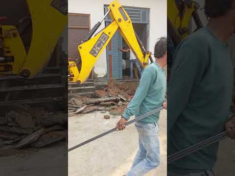 Jcb rocked house owner shoked - YouTube