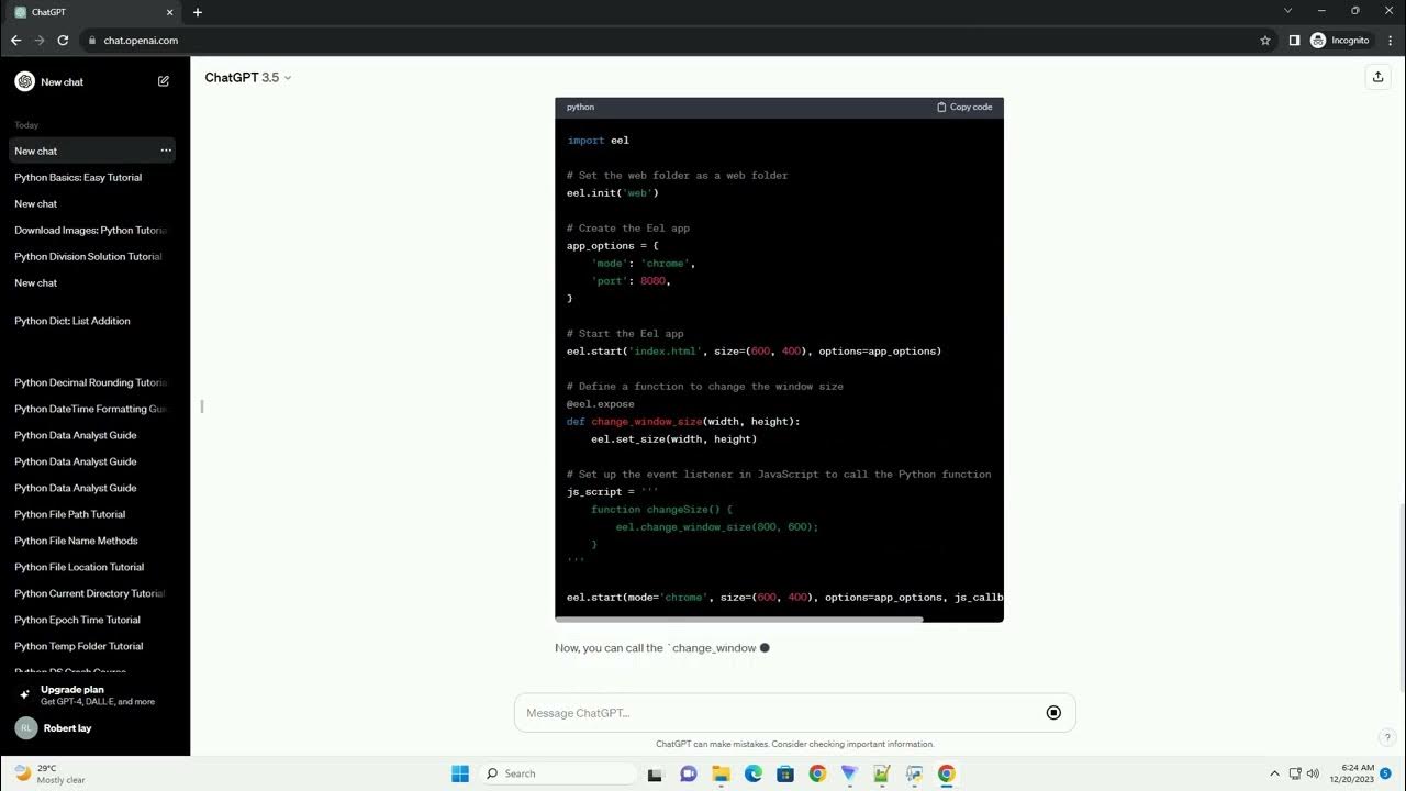 python eel window size - YouTube